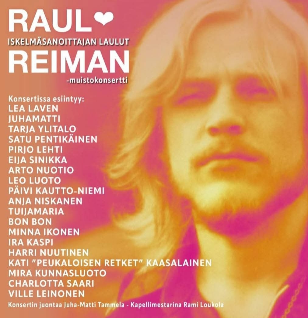 Konserttiraportti: Sanat jäivät elämään – Raul Reiman muistokonsertti ...